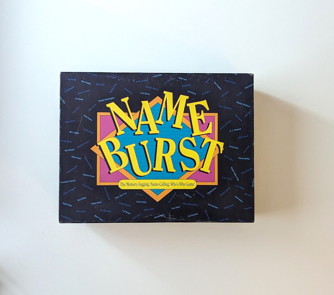1992 Name Burst / Vintage 90s / Name Burst / 90s Games - Etsy