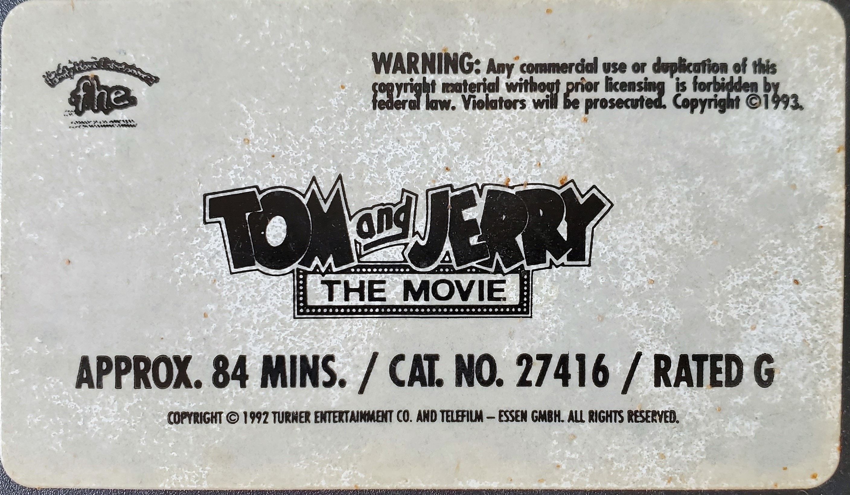 1992 Tom and Jerry the Movie VHS / 1990s / Vintage Movies / - Etsy