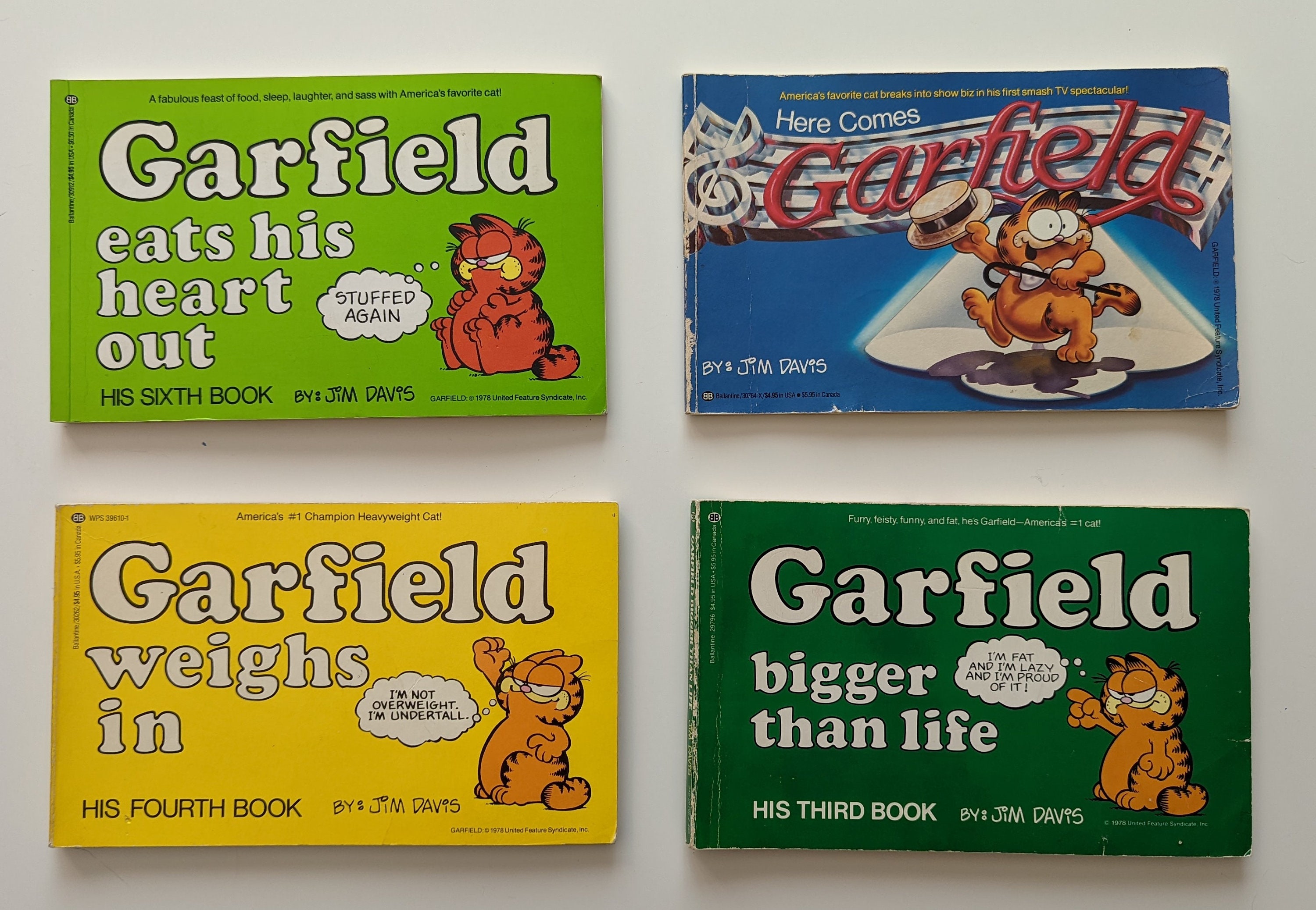 1980's Vintage Garfield Books set of 4 / Vintage Books / - Etsy Canada