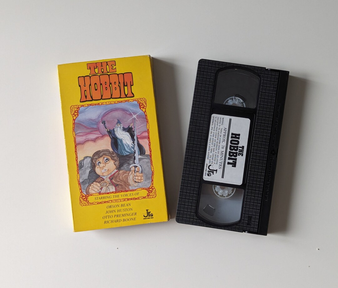 The Hobbit VHS 1991/1977 Orson Bean John Huston JRR Tolkien Lord of the ...