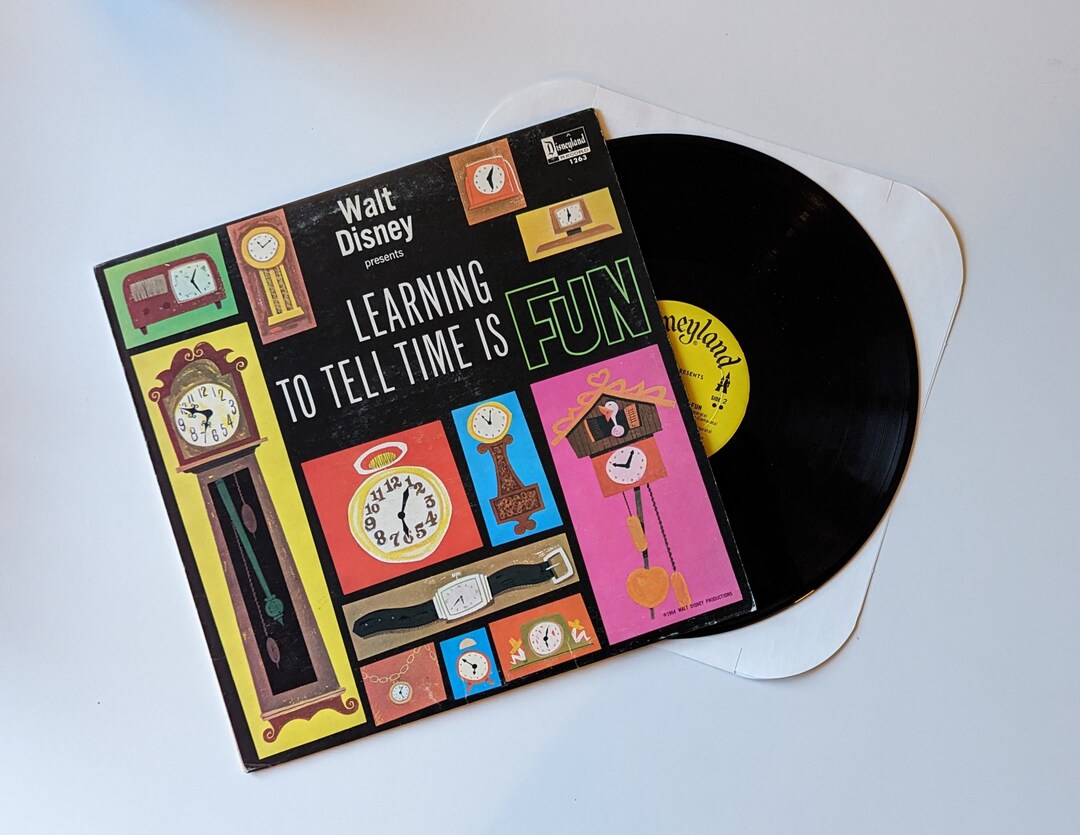 1964 Learning to Tell Time is Fun Disneyland Records / Vintage LP ...