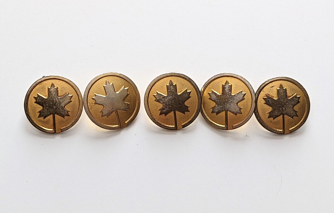 Vintage Air Canada Uniform Buttons set of 5 - Etsy