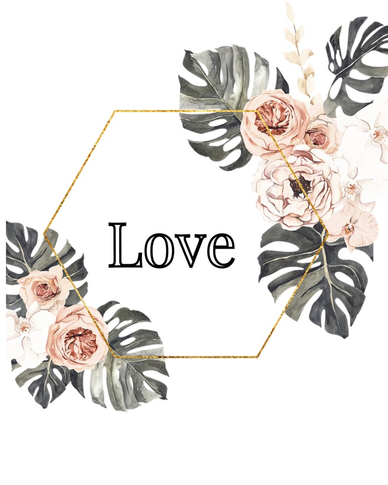 Boho Flower Printable Wall Art , Instant Download, Digital Artwork ...