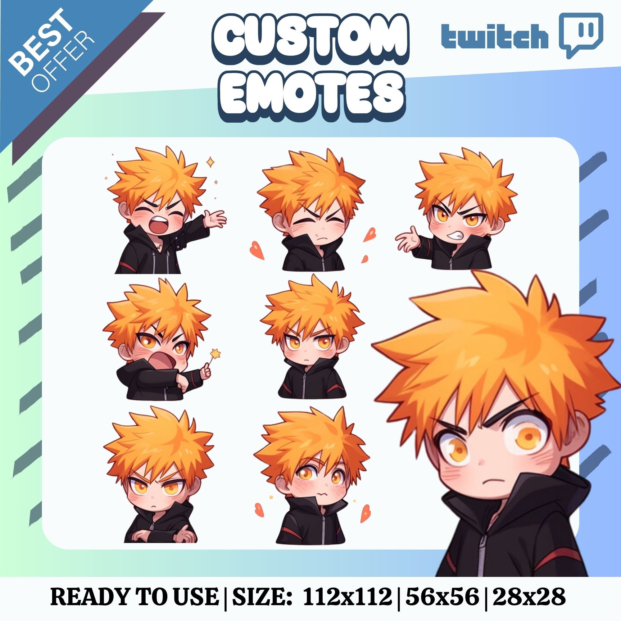 Custom Twitch Emotes Chibi Emotes Pet Emotes Anime Emotes Vtuber Emotes ...
