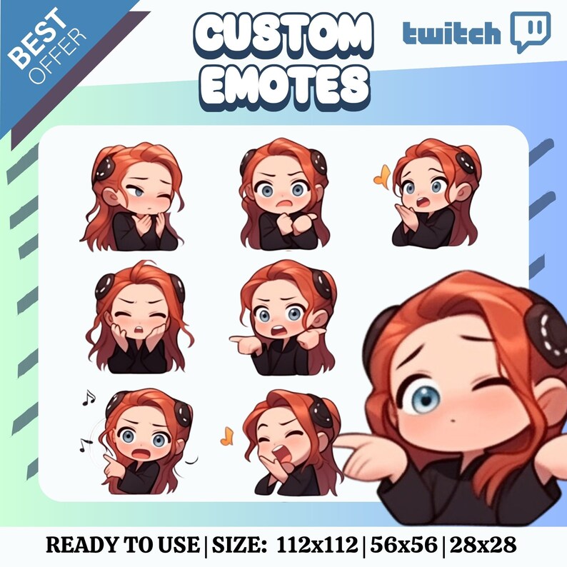 Custom Twitch Emotes Chibi Emotes Pet Emotes Anime Emotes Vtuber Emotes ...