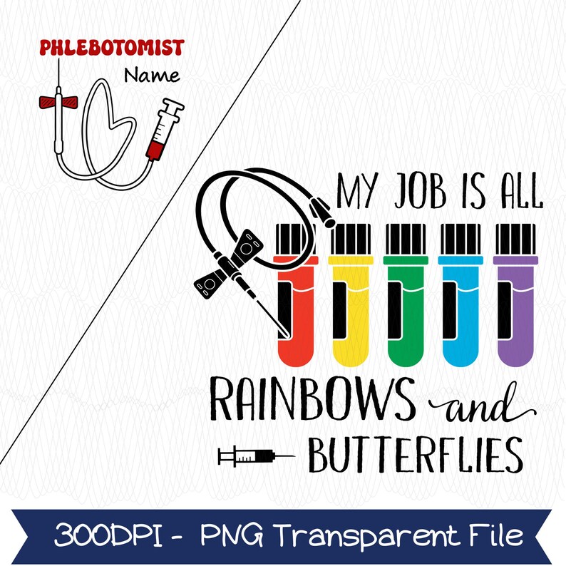 Personalized Phlebotomist PNG, Custom Medical Tech Gift (digital File ...
