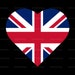 United Kingdom Flag in Heart Shape Svg, Png, Sublimation, Vector - Etsy