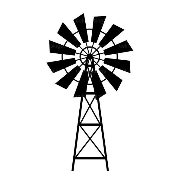 Windmill Svg - Etsy
