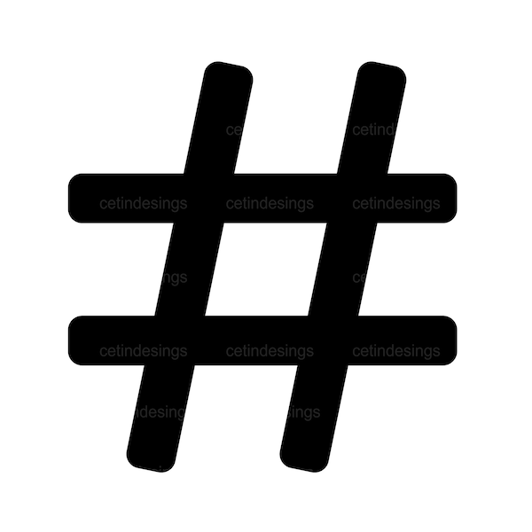 Hashtag Sign - Etsy