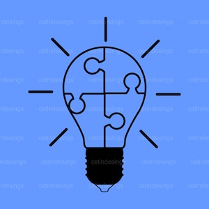 Solutions Icon, Light Bulb With Puzzle Piece, Solutions Svg, Solutions ...