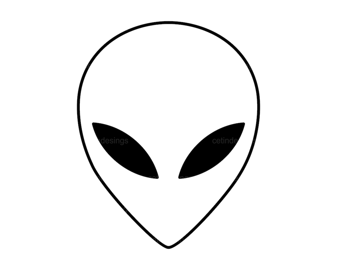 Alien Head Outline Svg, Alien Face Outline Png, Alien Outline Cut Files ...