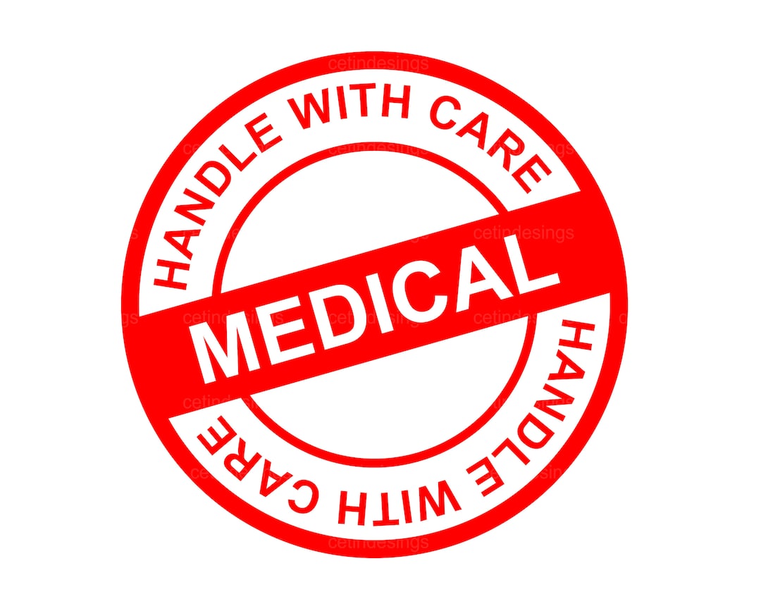Handle With Care Medical Sign Svg Handle With Care Medical Cut File ...