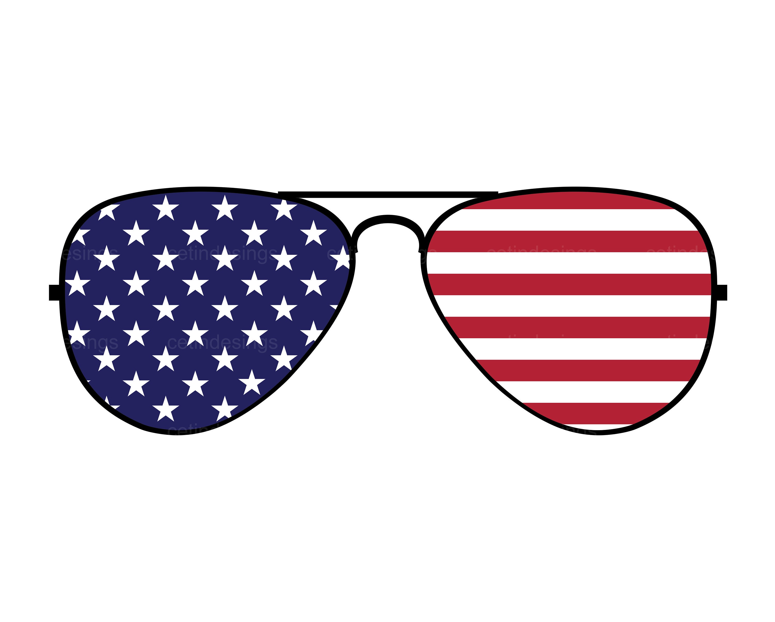 American Flag Sunglasses Svg, USA Flag Sunglasses Png, Jpg, Pdf, Eps ...