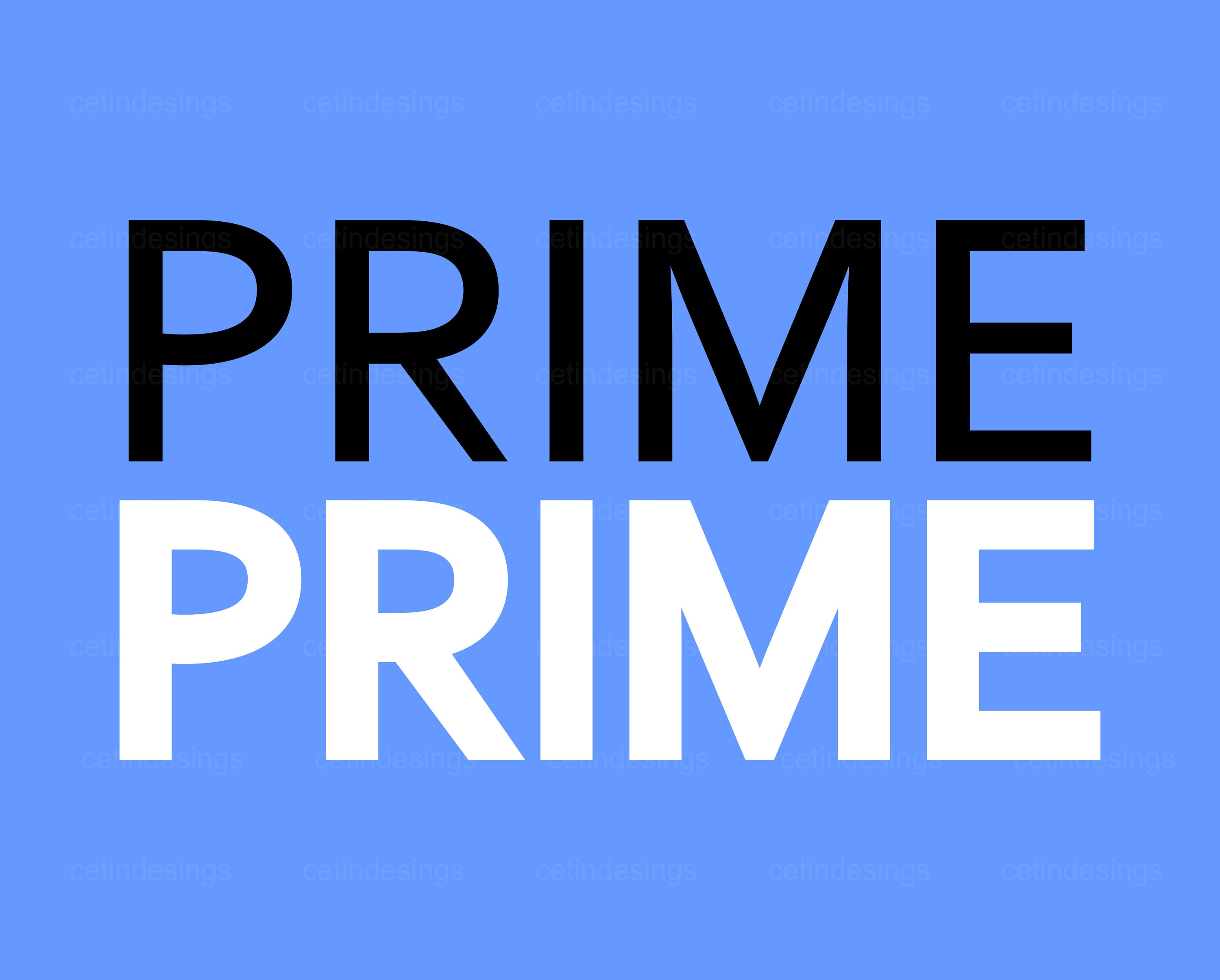 Prime Svg Prime Png Prime Layered Cut File - Etsy UK