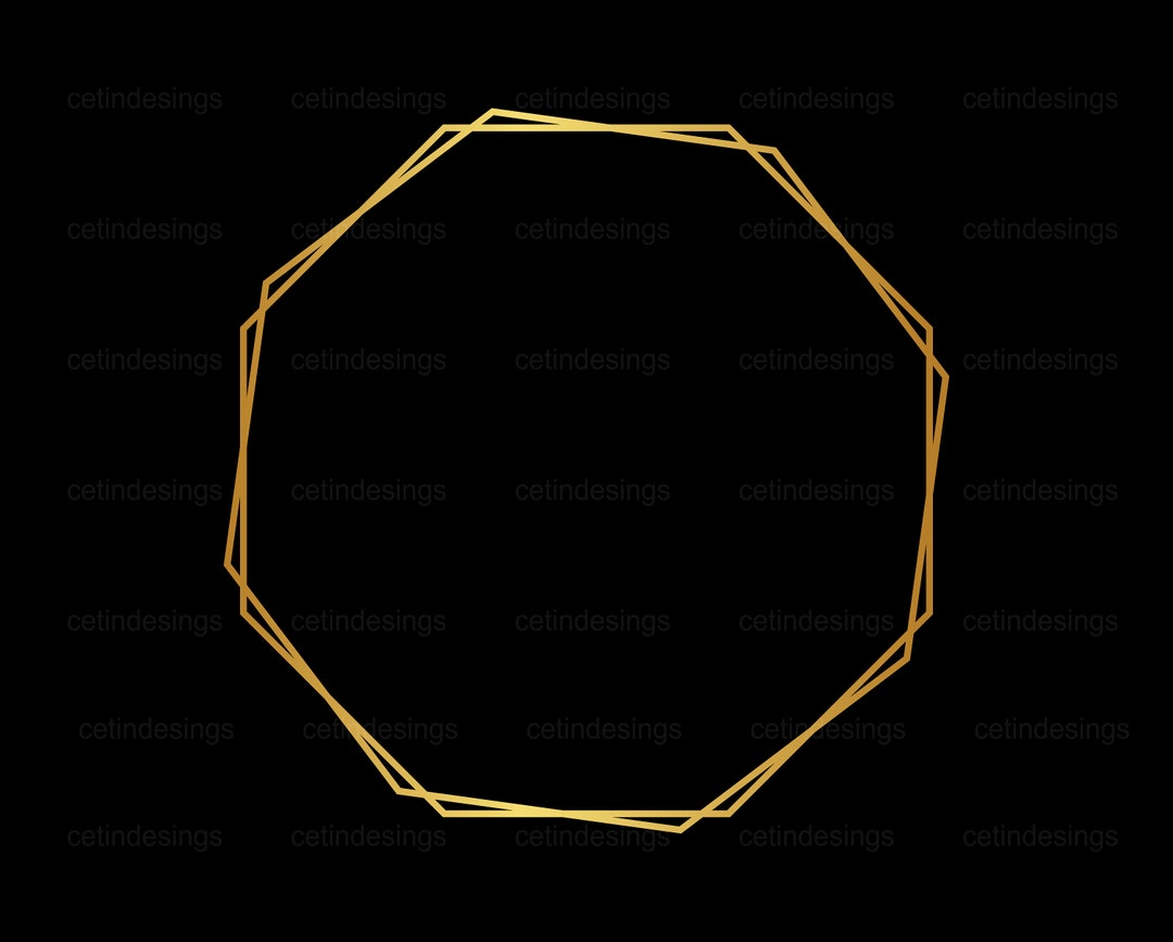 Gold Octagon Wreath Svg - Octagon Wreath Png - Octagon Wreath Cut File ...