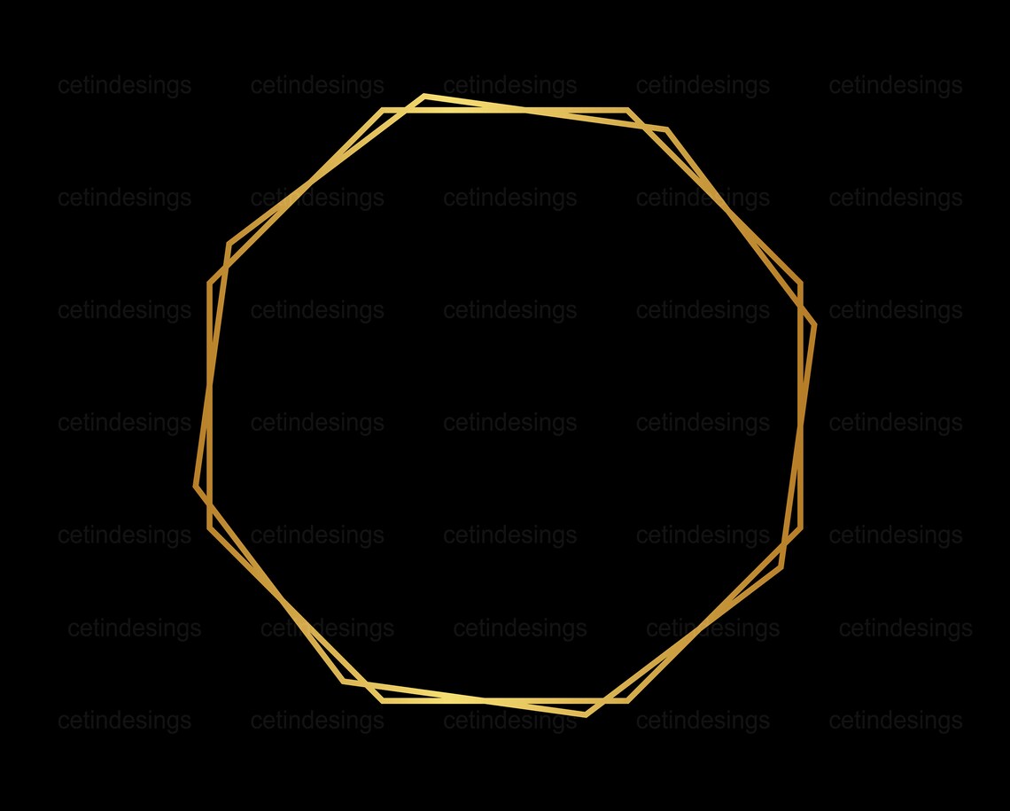 Gold Octagon Wreath Svg Octagon Wreath Png Octagon Wreath - Etsy