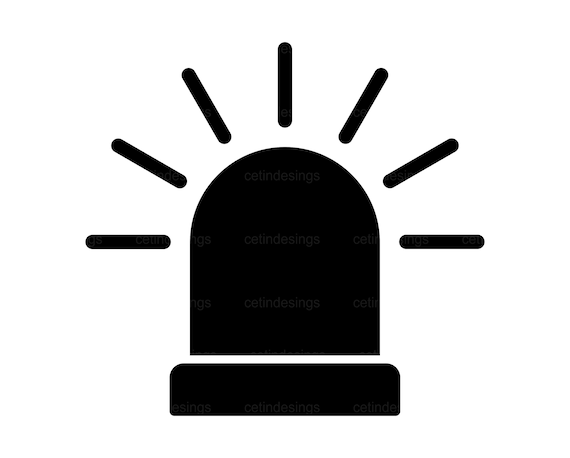 Siren Light Icon Svg Png Jpg Eps Pdf Clipart Vector - Etsy