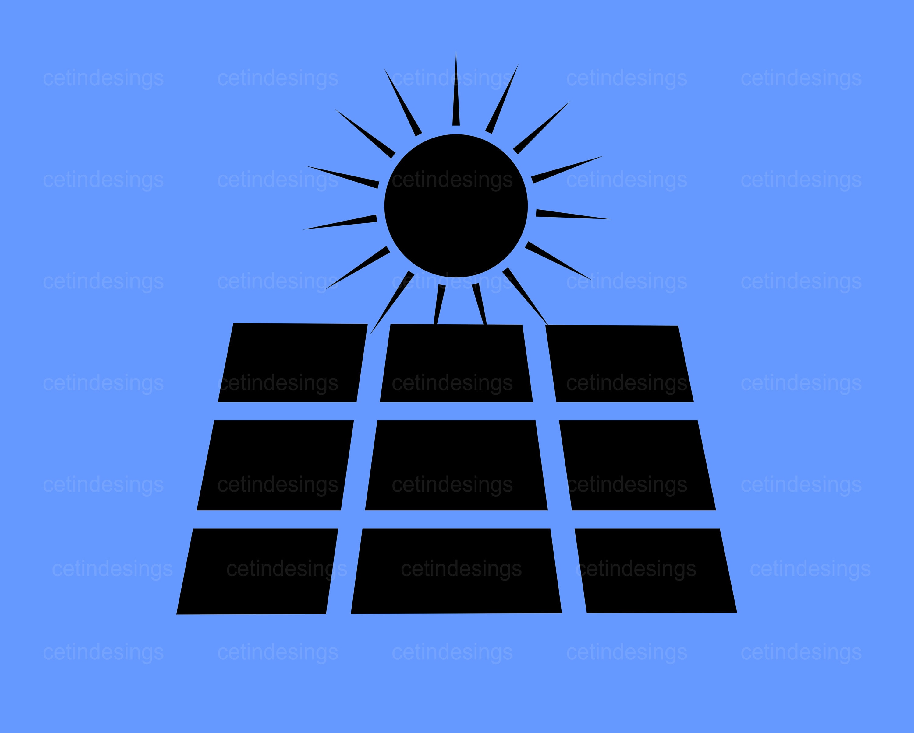 Solar Panel Symbol svg png jpg eps pdf Clipart Vektor - Etsy Schweiz