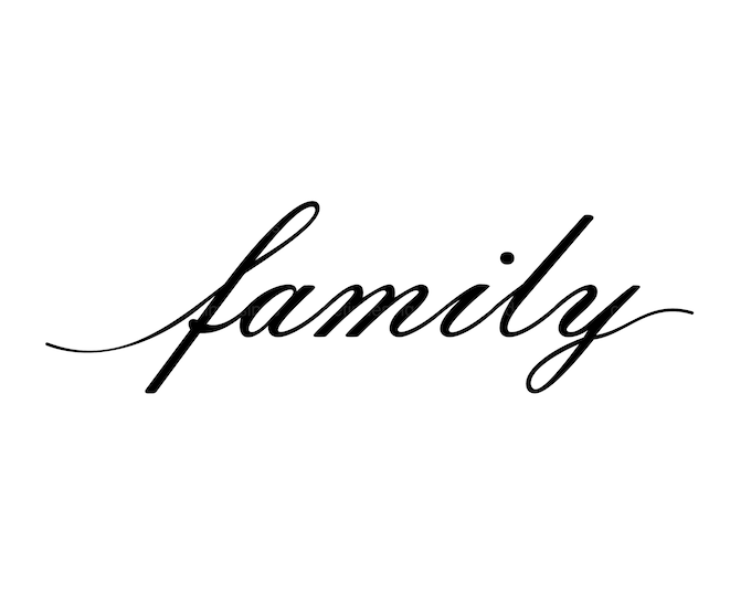 Family SVG for Cricut, Cursive Family Cutting File, Cottagecore Svg ...