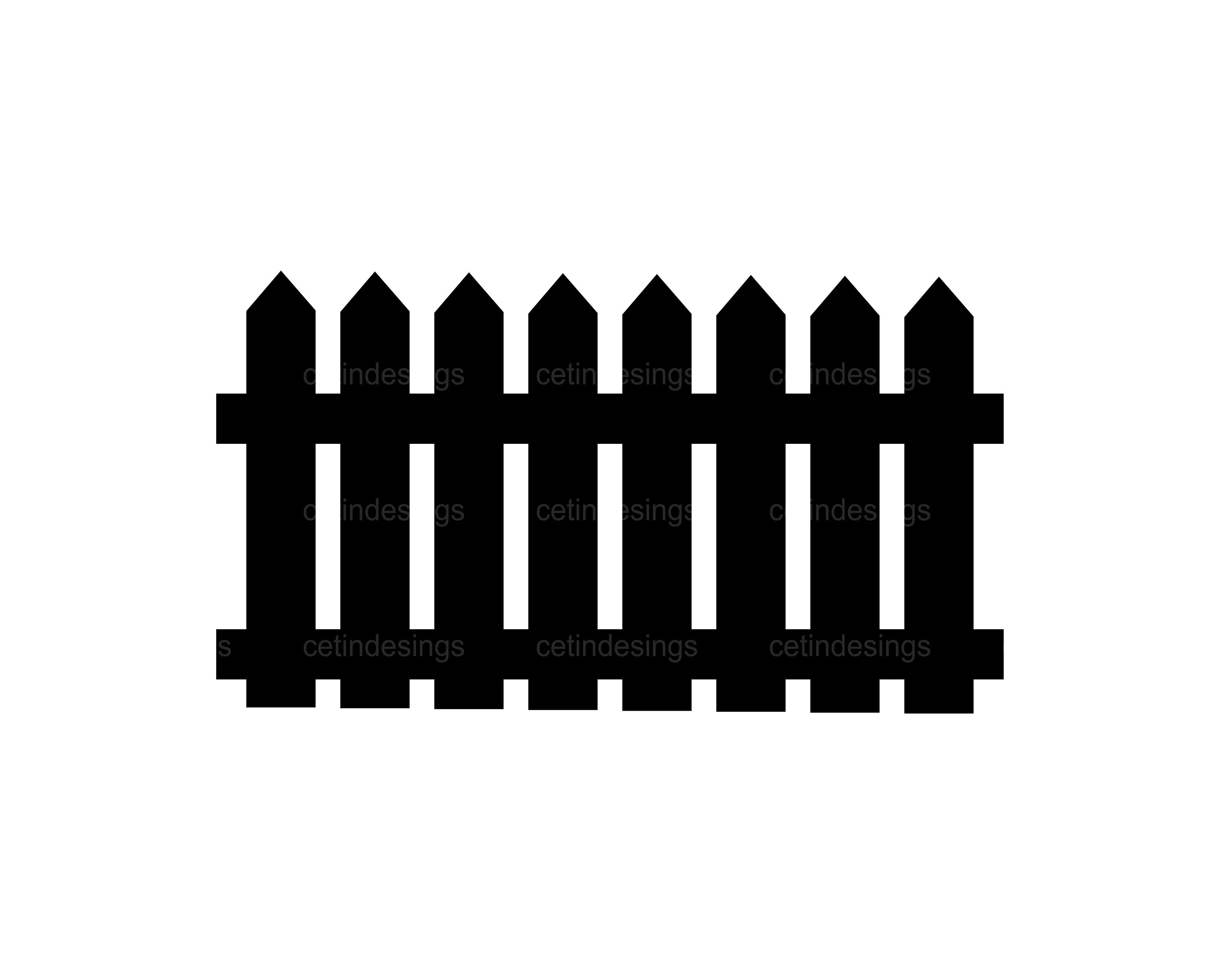 Picket Garden Fence, Fence Svg, Fence Png, Fence Jpg, Fence Eps, Fence ...