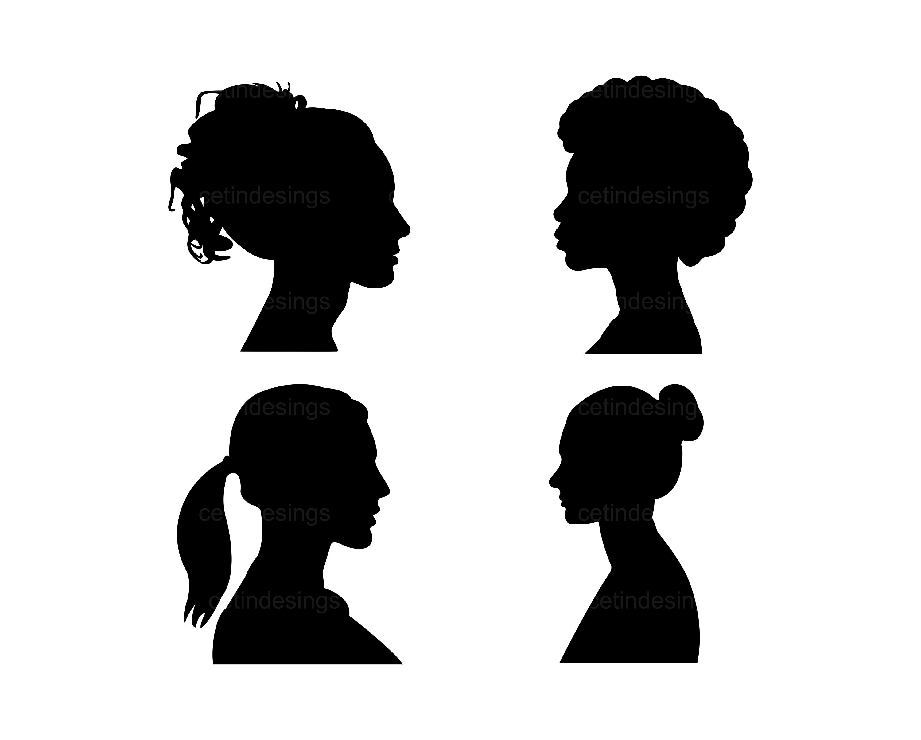 Woman Svg, Woman Silhouette, Women Face Profile Svg Vignette, Hand ...
