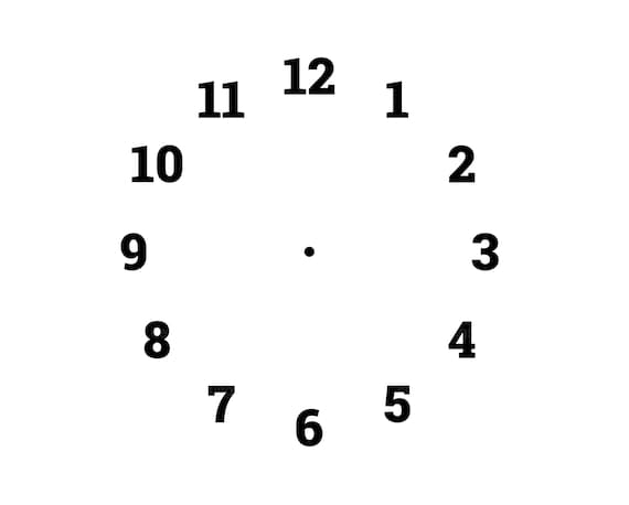 Clock Face Template Png