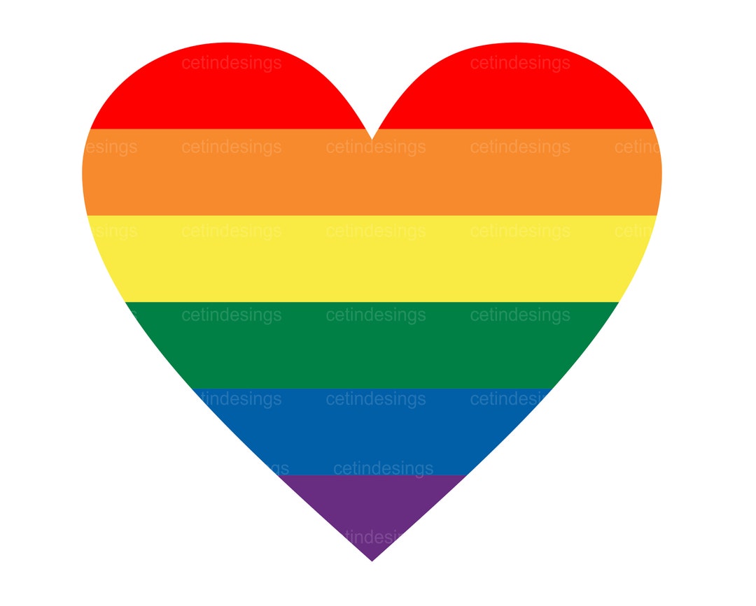 Rainbow Heart Svg Pride Heart Svg Lgbtq Love Svg Gay Etsy