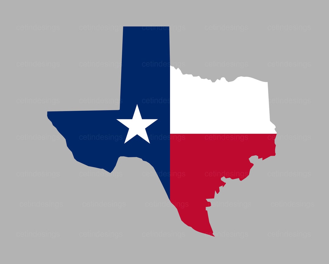 Texas Map Flag Svg | Texas Map Flag Png | Texas Map Flag Cut File - Etsy