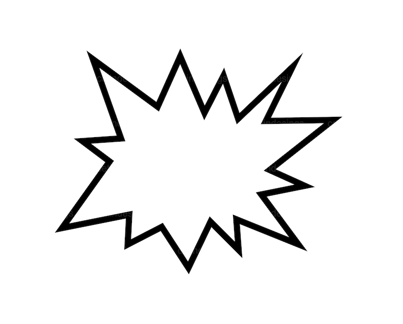 Explosion Svg | Explosion Outline Png | Explosion Cricut Cut File ...