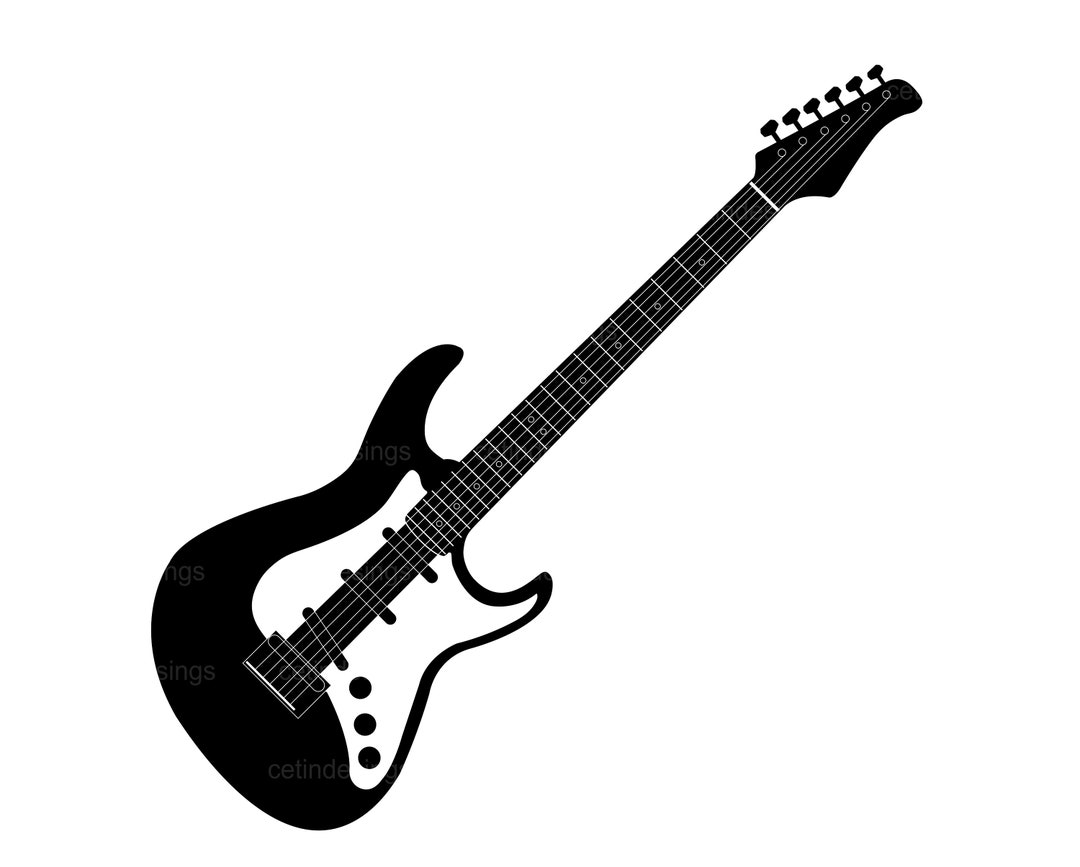 Electric Guitar SVG File, Electric Guitar DXF, Electric Guitar Png ...