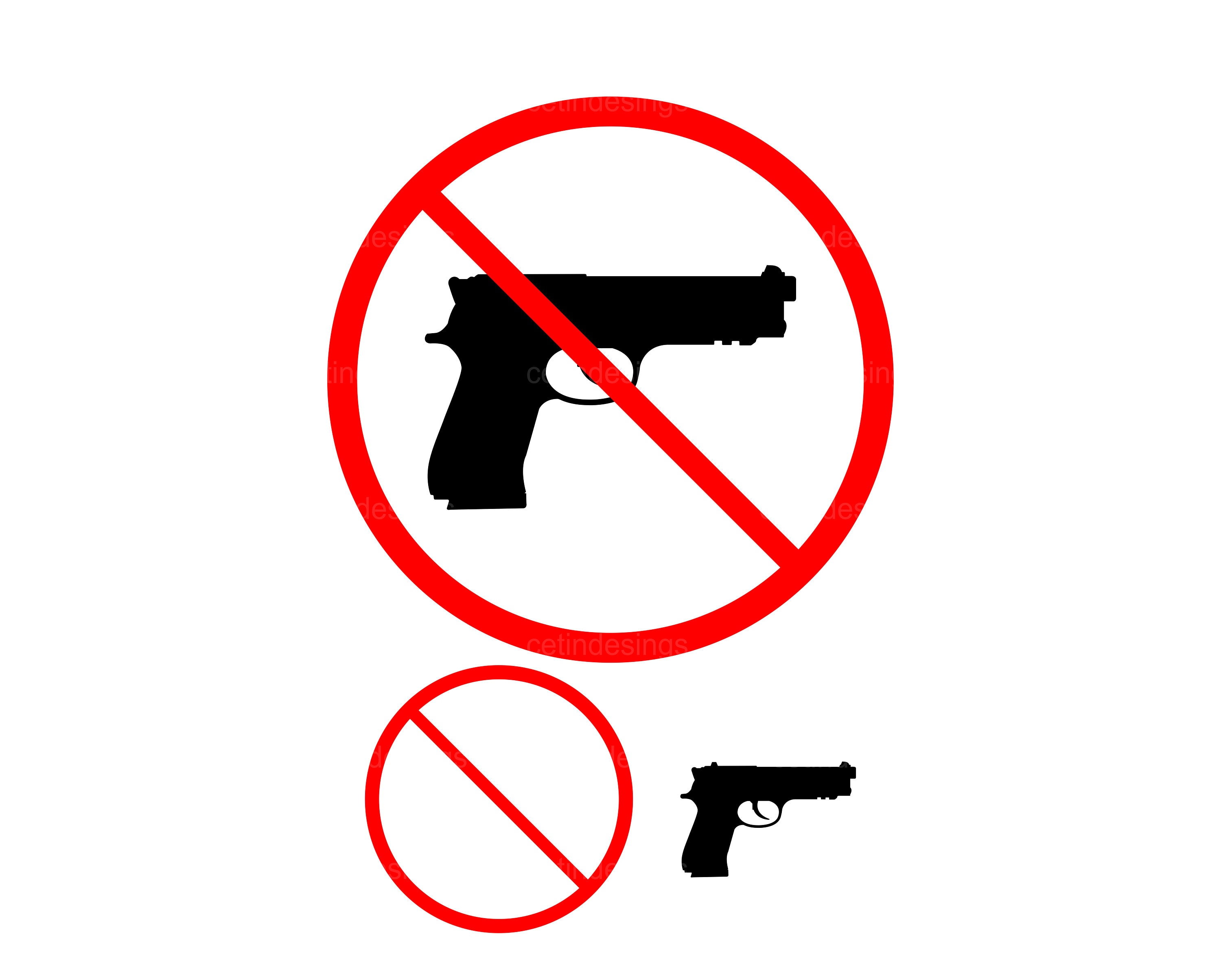 No Guns Sign Svg | No Guns Symbol Svg | No Guns Cricut Cut File | No ...