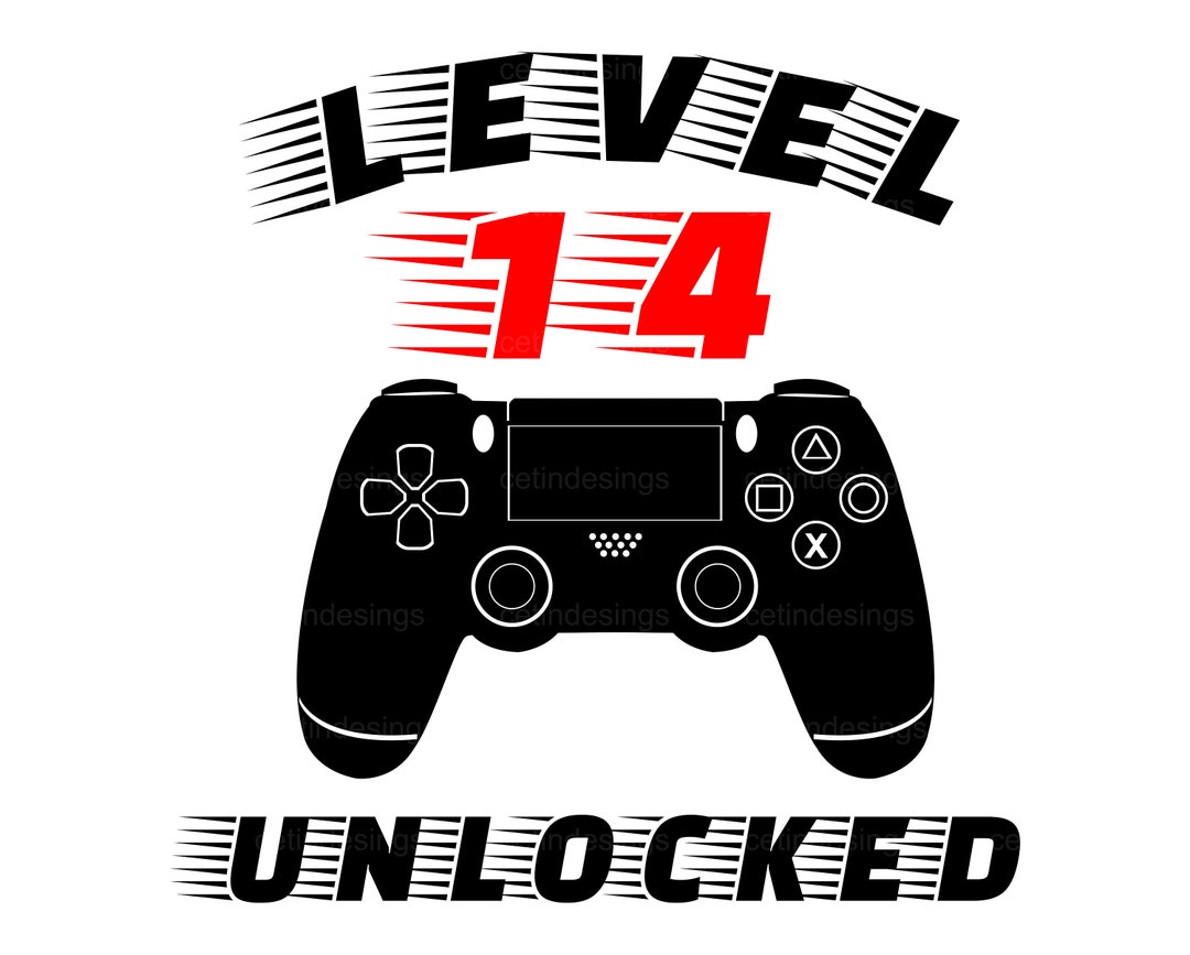 Level 14 Unlocked Svg, 14th Birthday Svg, My 14th Birthday Svg ...