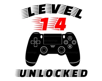 Level 14 Unlocked Svg, 14th Birthday Svg, My 14th Birthday Svg ...