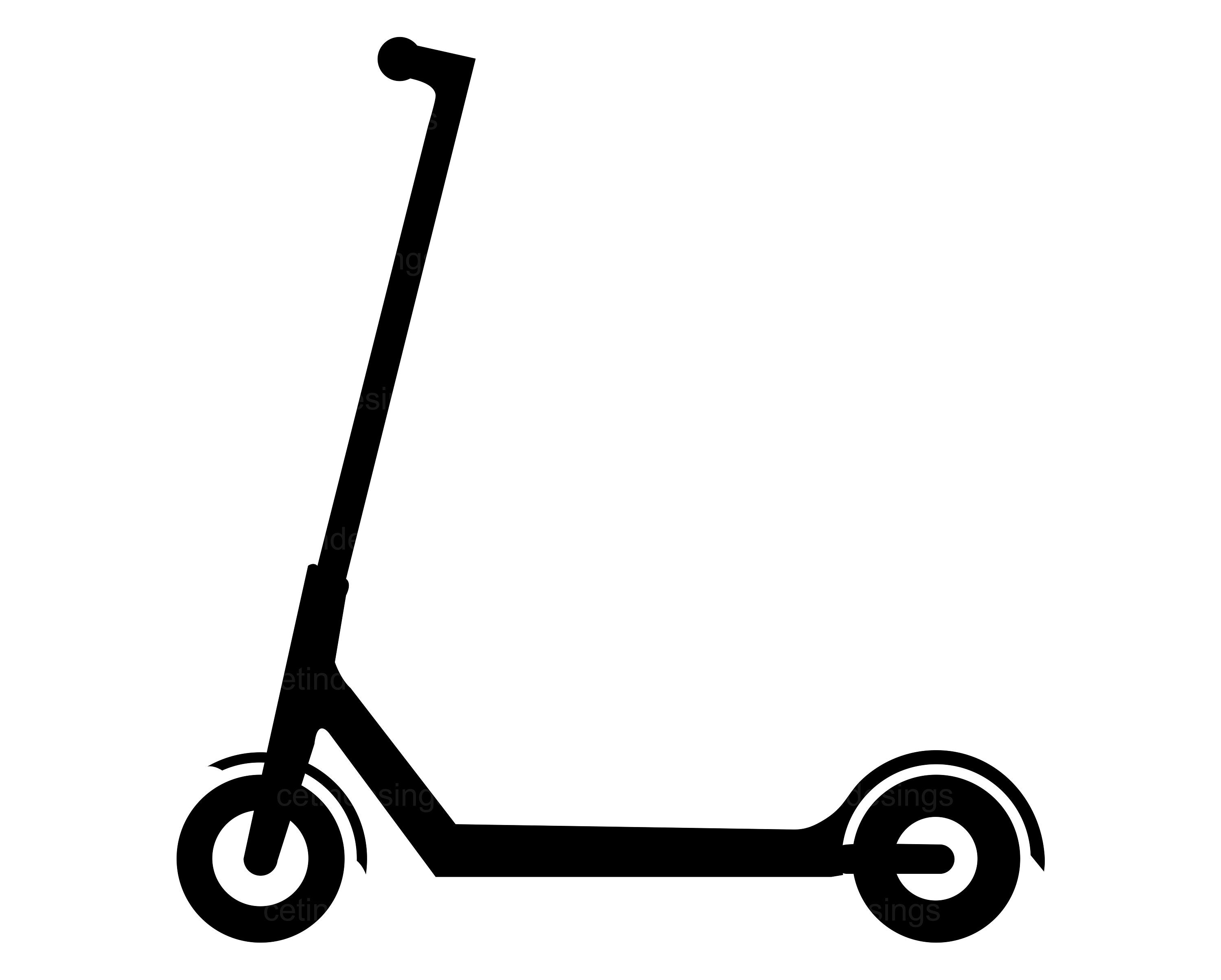 Electric Scooter. Files Prepared for Cricut. SVG Clip Art. Scooter Svg ...