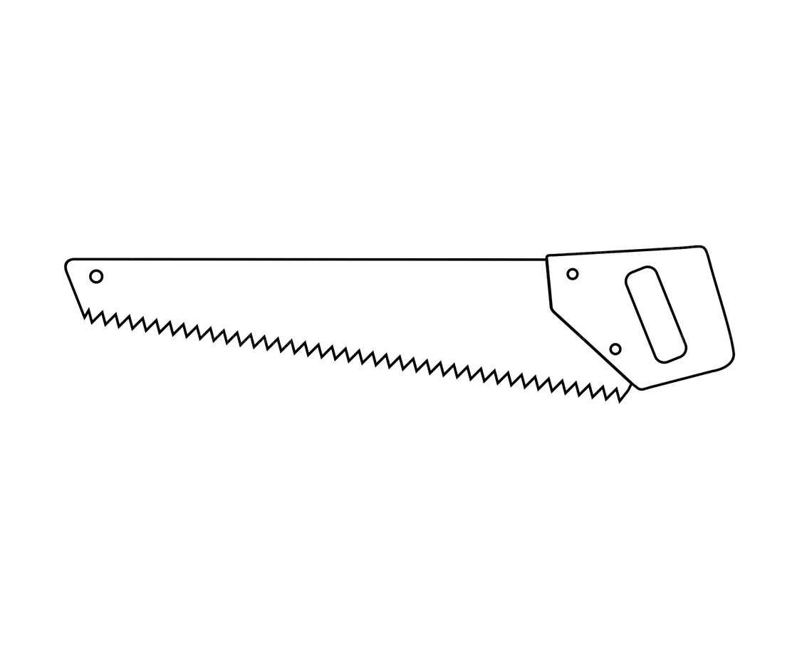 Hand Saw Outline Svg | Hand Saws Outline Png | Hand Saw Outline Cricut ...