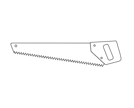 Crosscut Saw Drawing