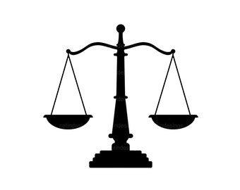 Scales of Justice Svg, Weight Scale Svg, Vector Cut File for Cricut ...