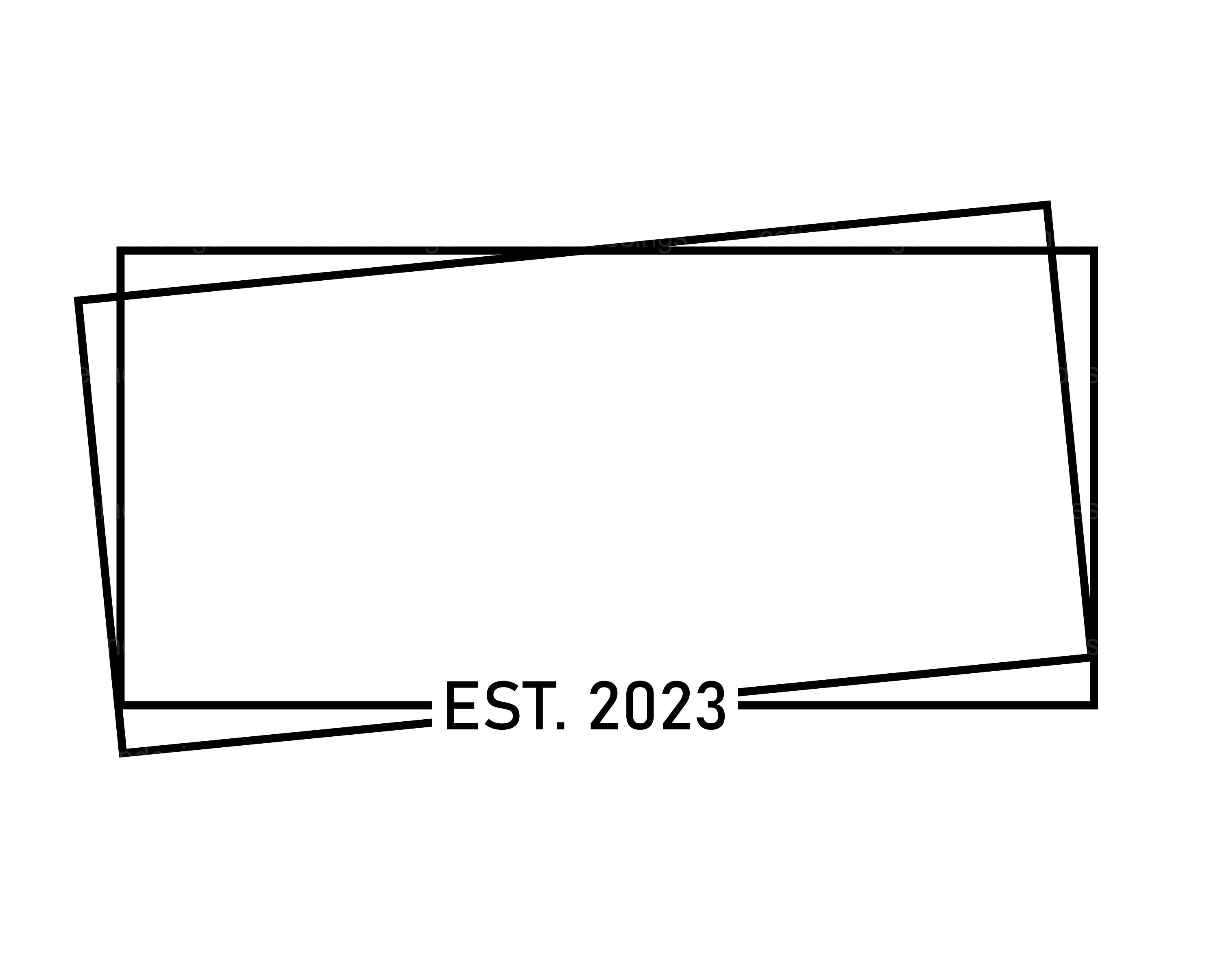 Blank Rectangle EST. 2023 Svg Blank Rectangle EST 2023 Cut File Blank ...