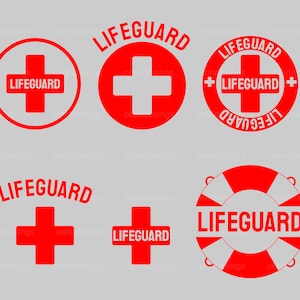 Red Lifeguard Bundle Svg | Lifeguard Svg | Lifeguard Png | Lifeguard ...