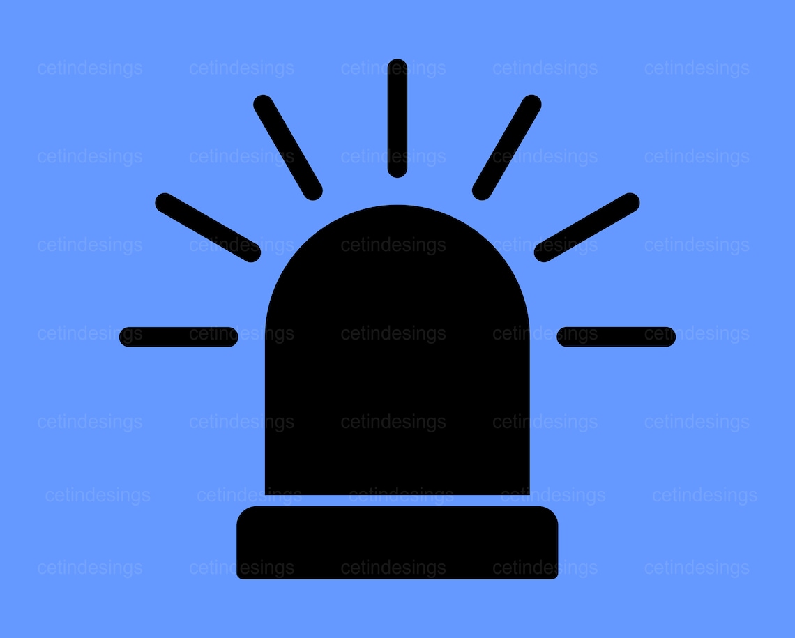 Siren Light Icon Svg Png Jpg Eps Pdf Clipart Vector - Etsy