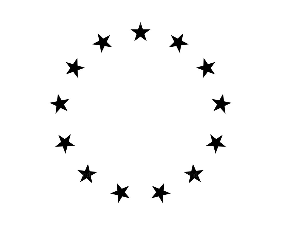 13 Stars in Circle SVG Files, Star Wreath Cut Files - Etsy