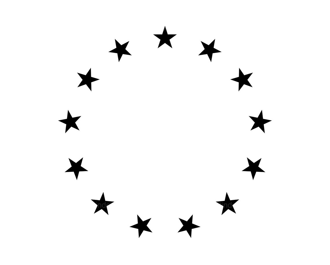 13 Stars in Circle SVG Files, Star Wreath Cut Files - Etsy