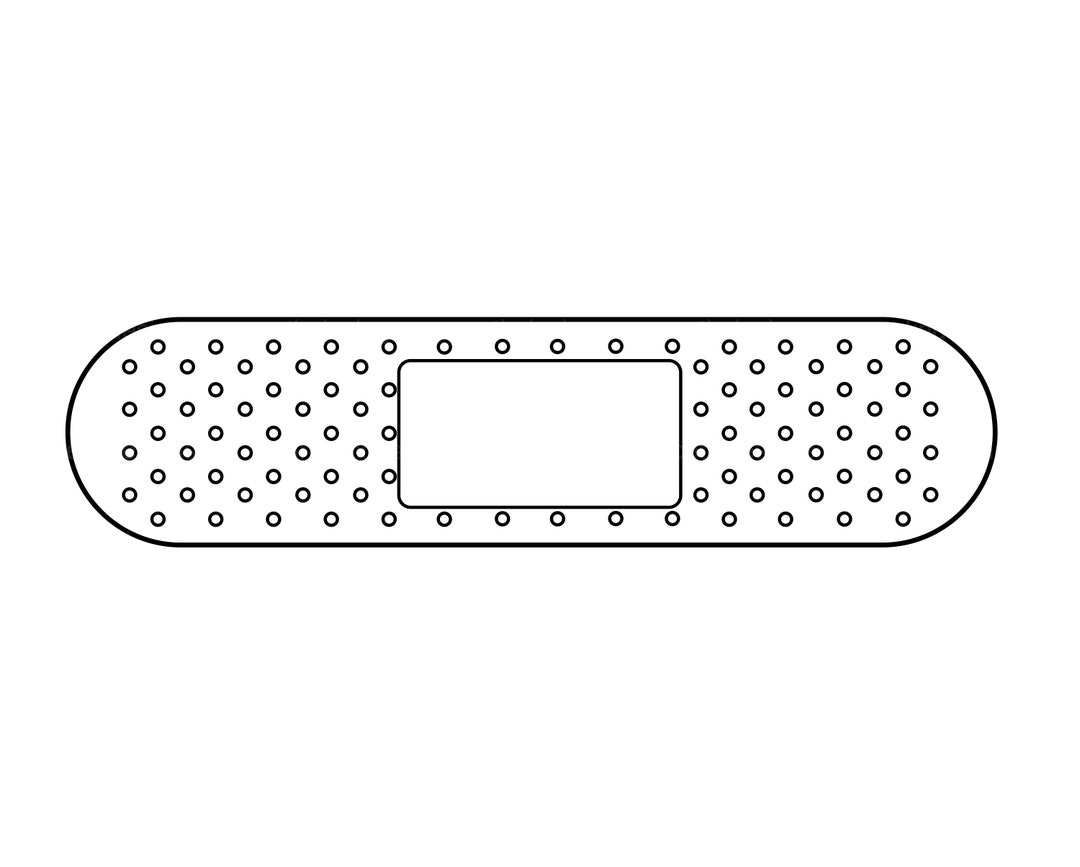 Aid Band Outline Svg | Bandage Outline Svg | Plaster Outline Cut File ...