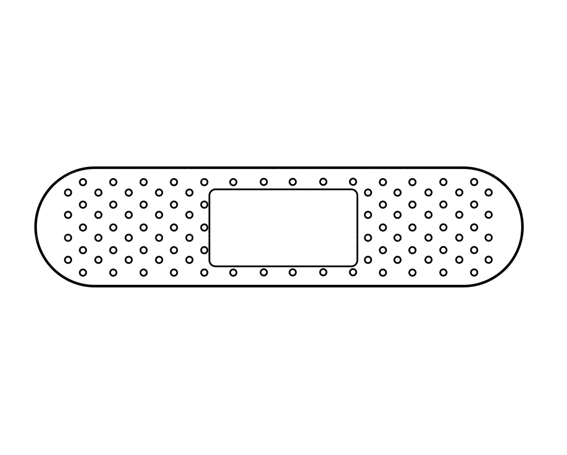 Aid Band Outline Svg | Bandage Outline Svg | Plaster Outline Cut File ...