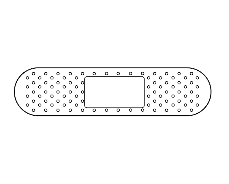 Free Bandage Aid Or Plaster Black Outline Svg Png Icon Symbol | My XXX ...