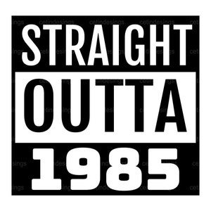 Straight Outta 1985 Svg, Png, Jpg, Eps, Pdf, Clipart, Vector - Etsy