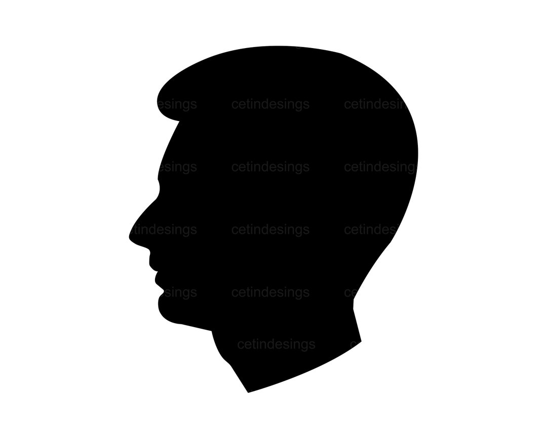 Man Face Svg Man Face Side View Silhouette SVG PNG Eps - Etsy Hong Kong