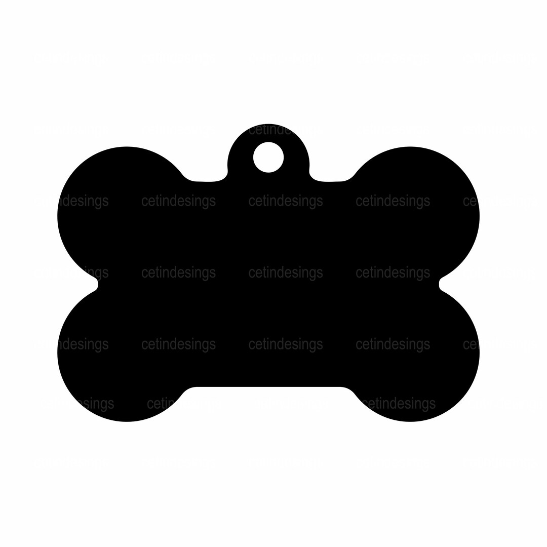 Blank Dog Bone Tag Svg | Dog Tag Silhouette | Dog Tag Cricut - Etsy