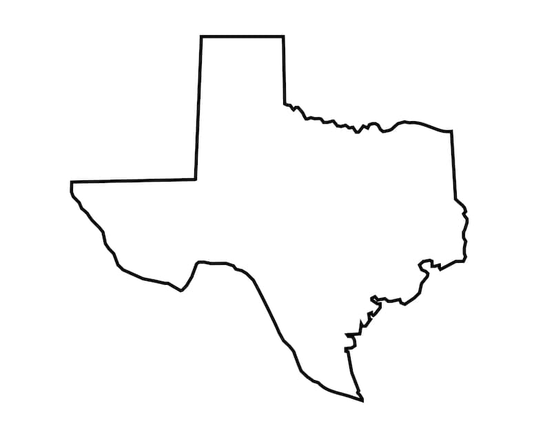 Texas Map Outline Svg, Png, Cricut Cut File, Silhouette - Etsy