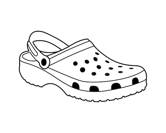 Croc Shoe Svg Croc Shoe Png Croc Shoe Clipart Croc Shoe Etsy UK